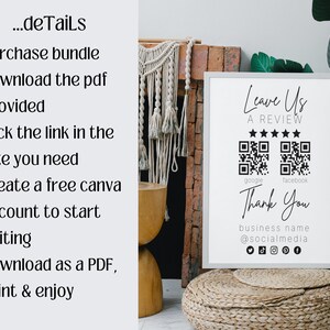 Ask for Review | QR Code Sign Template | Google Rating Sign | Facebook ...