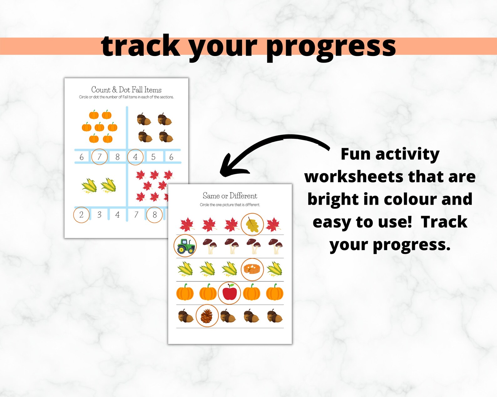 Autumn Worksheets for Kids | Fall Toddler Activities | Preschool ...