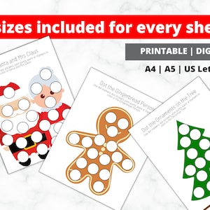 Christmas Worksheets Sheets for Kids | Dot Dot Printable Kids Preschool ...