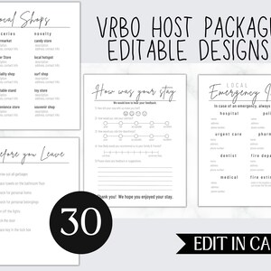 Editable VRBO Host Manual | Minimalist Home Decor | Wifi Template ...