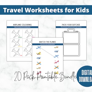 Airplane Worksheets | Printable Travel Worksheets | Kindergarten ...