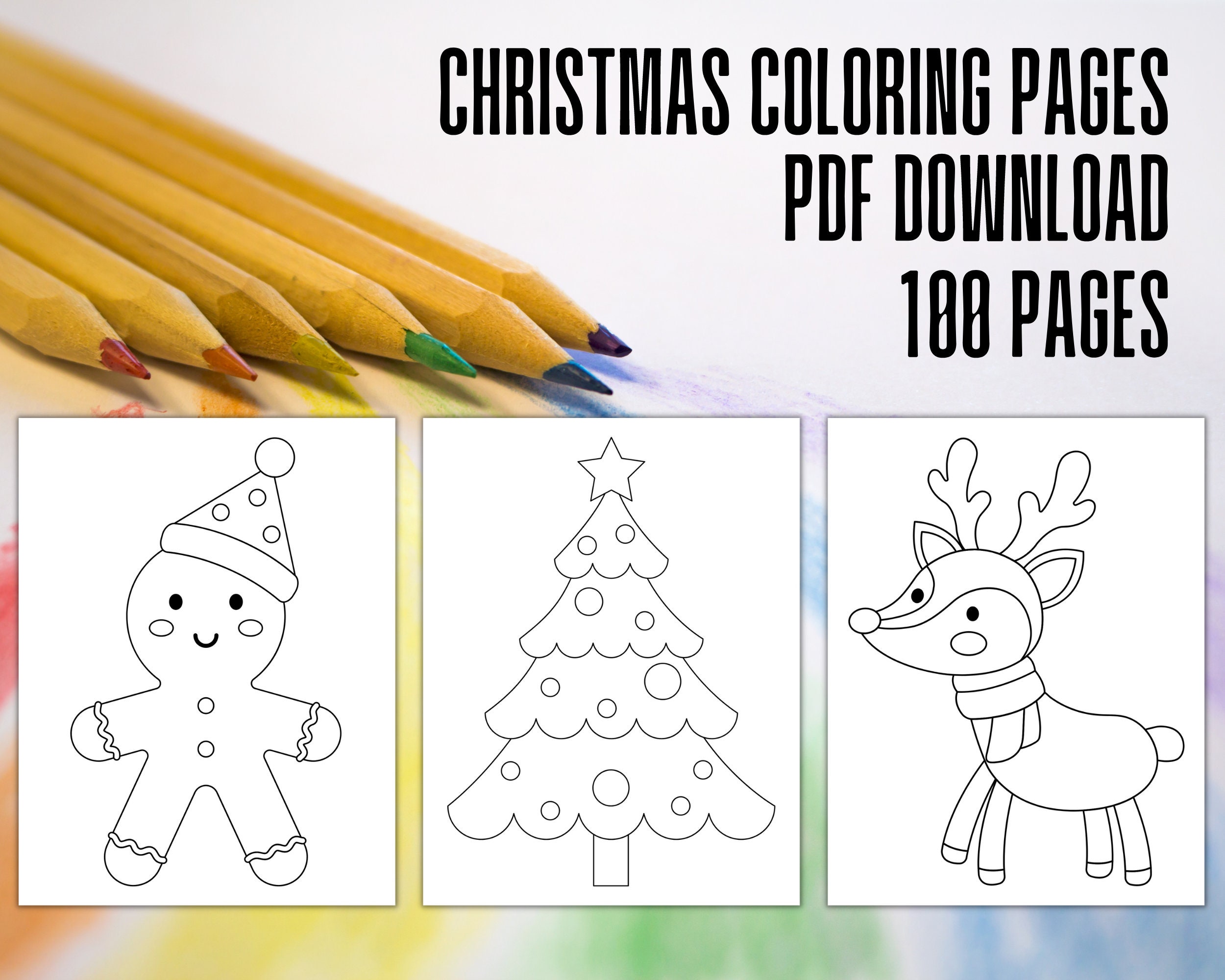 100 Christmas Coloring Pages | Kids Worksheets | Worksheets for Kids ...