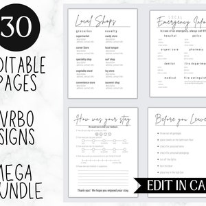 Editable VRBO Host Manual | Minimalist Home Decor | Wifi Template ...