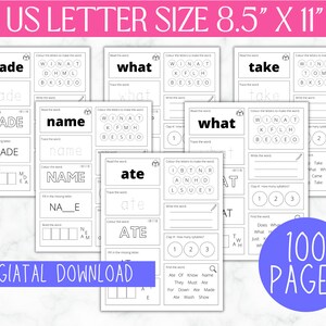 100 Printable Sight Words | Kindergarten Worksheets | Practice Spelling ...