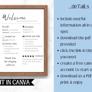 VRBO Welcome Sign | Editable Printable Sign | Minimalist Design ...