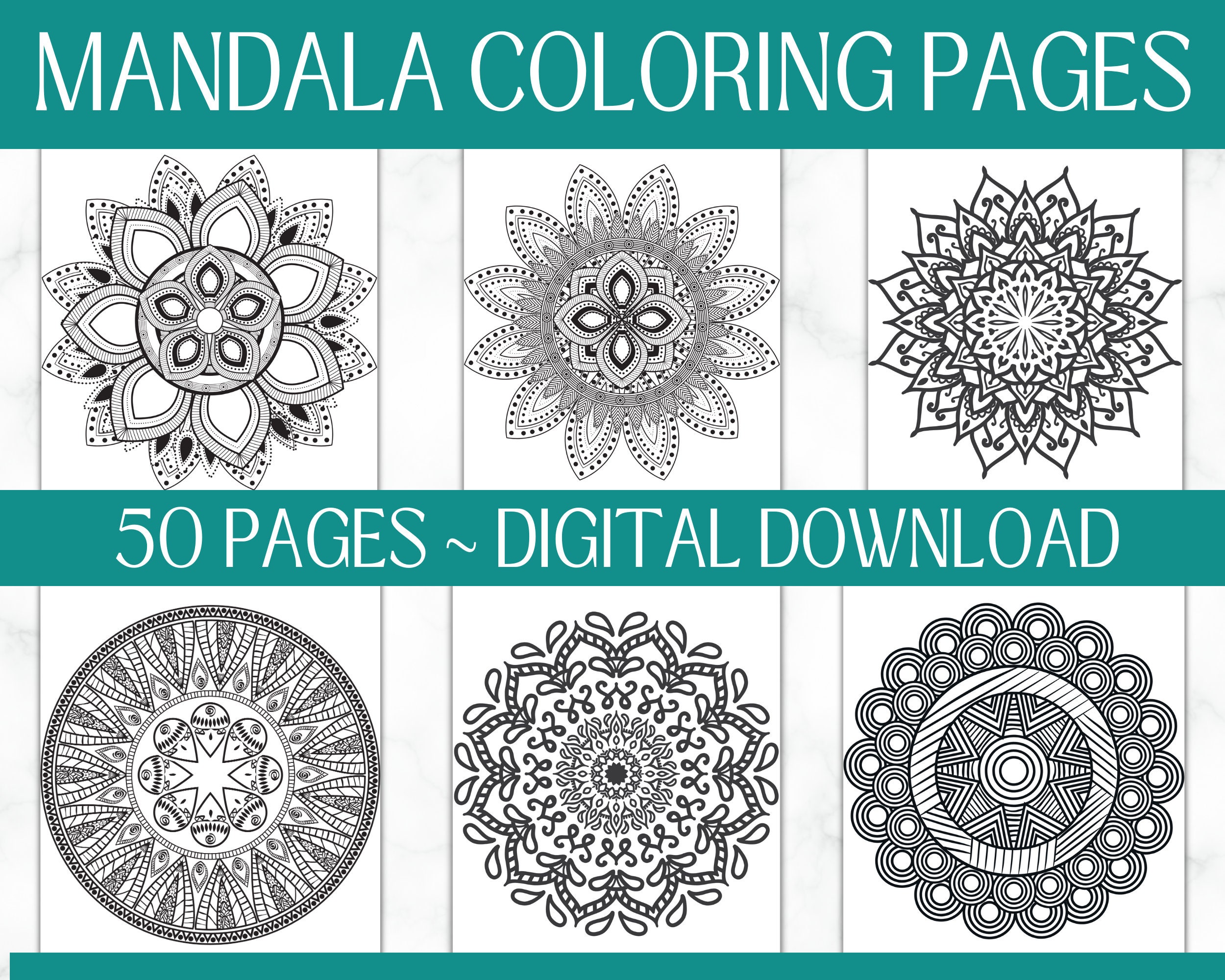 50 Mandala Printable Coloring Sheets Mandala Coloring Sheets Printable ...