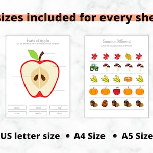 Autumn Worksheets for Kids | Fall Toddler Activities | Preschool ...