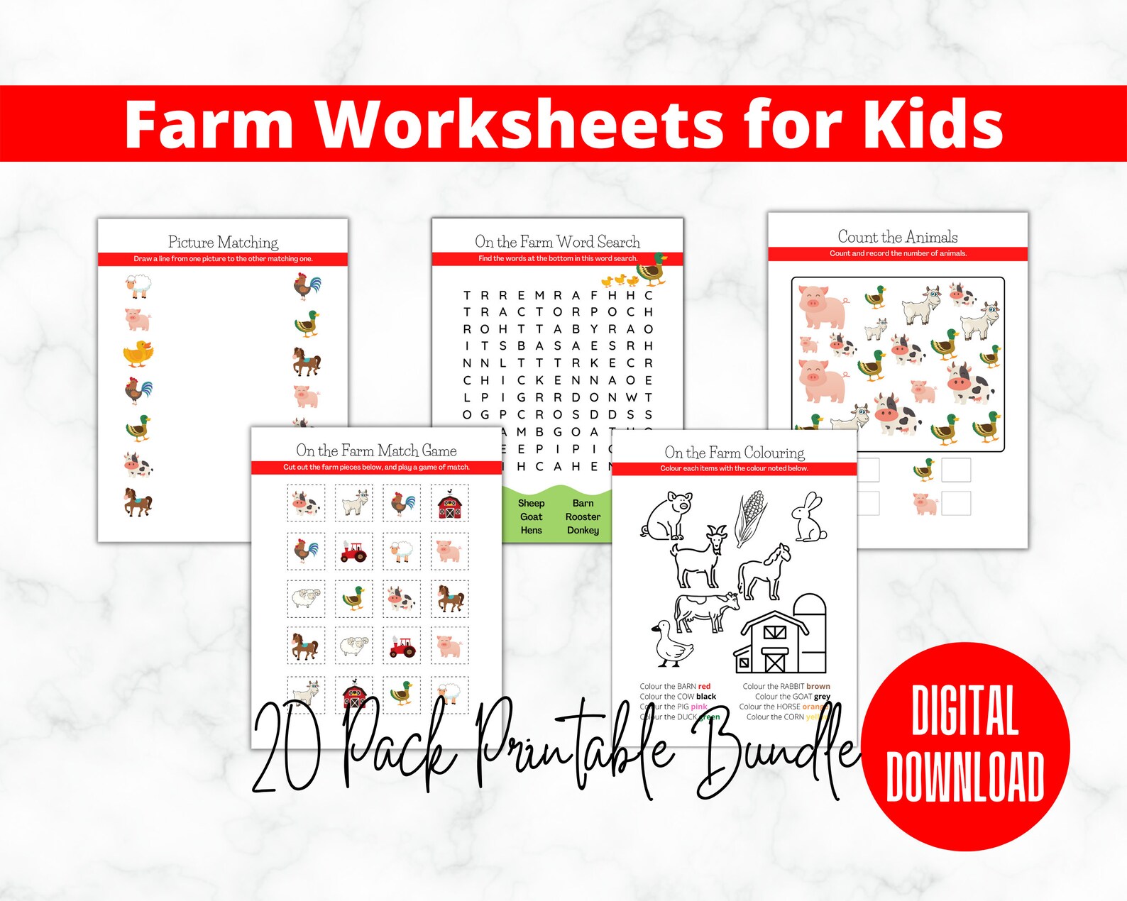 Farm Activity Pages | Activity Worksheets | Printable Worksheets for ...