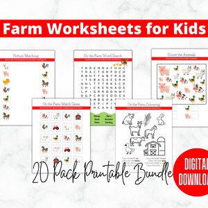 Farm Activity Pages | Activity Worksheets | Printable Worksheets for ...