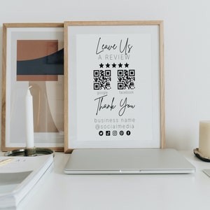 Ask for Review | QR Code Sign Template | Google Rating Sign | Facebook ...