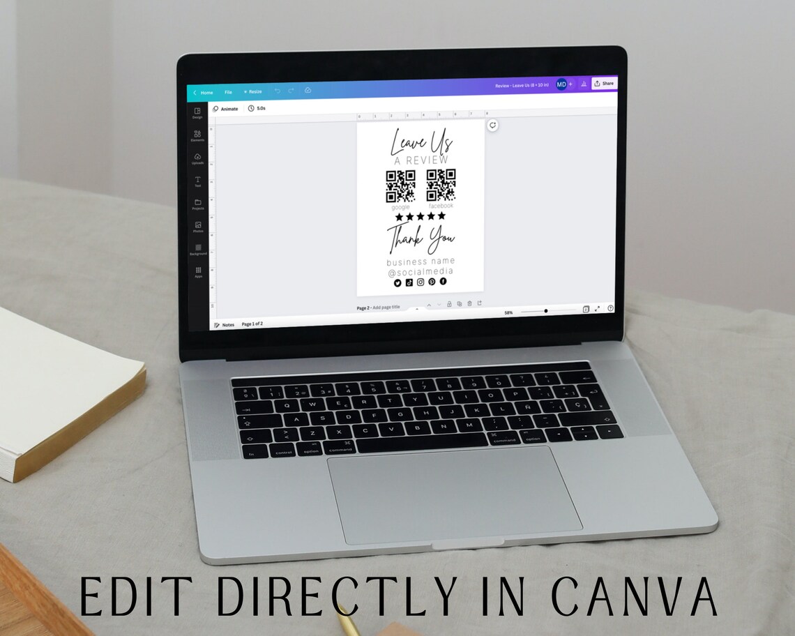 Ask for Review QR Code Sign Template Google Rating Sign Facebook Review ...