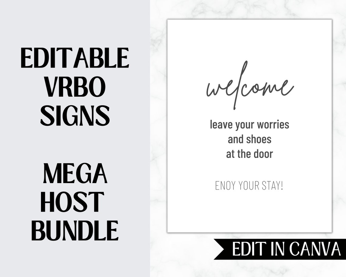 Editable VRBO Host Manual Minimalist Home Decor Wifi Template VRBO ...