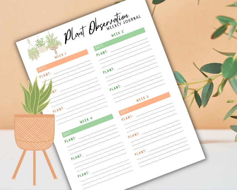 Plant Care Planner | Houseplant Planner | Printable Plant Journal ...