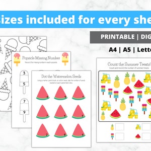 Printable Worksheets for Kids | Summer Learning Activity | Kindergarten ...