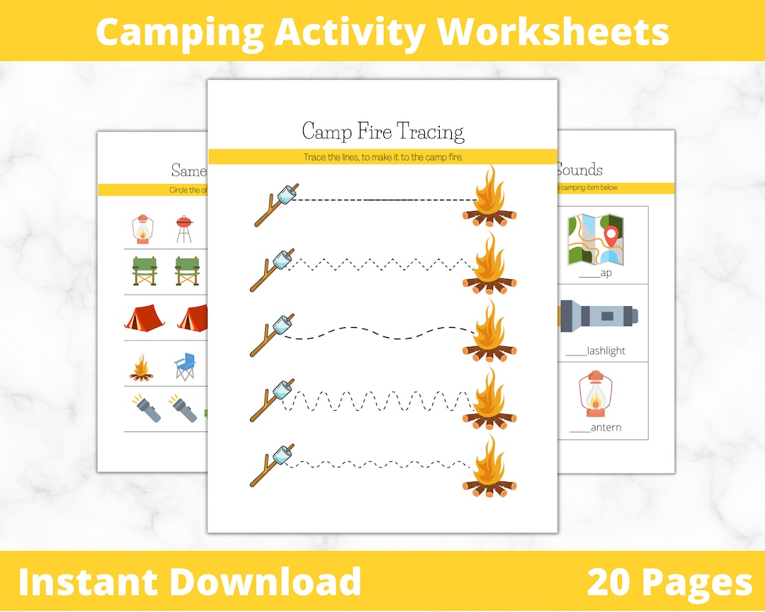 Camping Activities for Kids | Kids Worksheets | Kindergarten Preschool ...