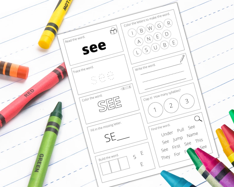 100 Printable Sight Words | Kindergarten Worksheets | Practice Spelling ...