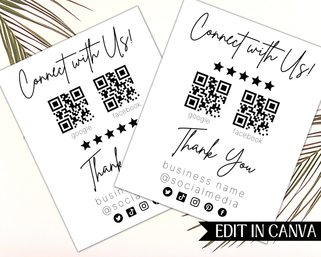 Ask for Review | QR Code Sign Template | Google Rating Sign | Facebook ...