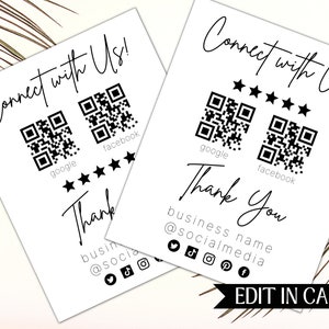 Ask for Review | QR Code Sign Template | Google Rating Sign | Facebook ...