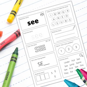 100 Printable Sight Words | Kindergarten Worksheets | Practice Spelling ...