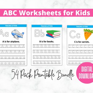 Alphabet Worksheets for Kids | Pre K Activities | Tracing | Learning ...