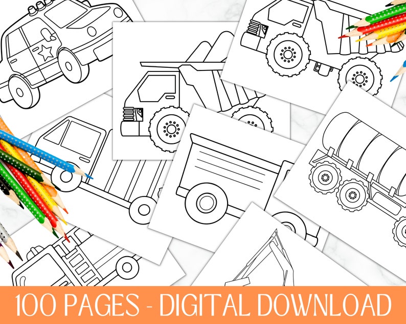 Construction Coloring Pages | Truck Printable | Construction Activities ...