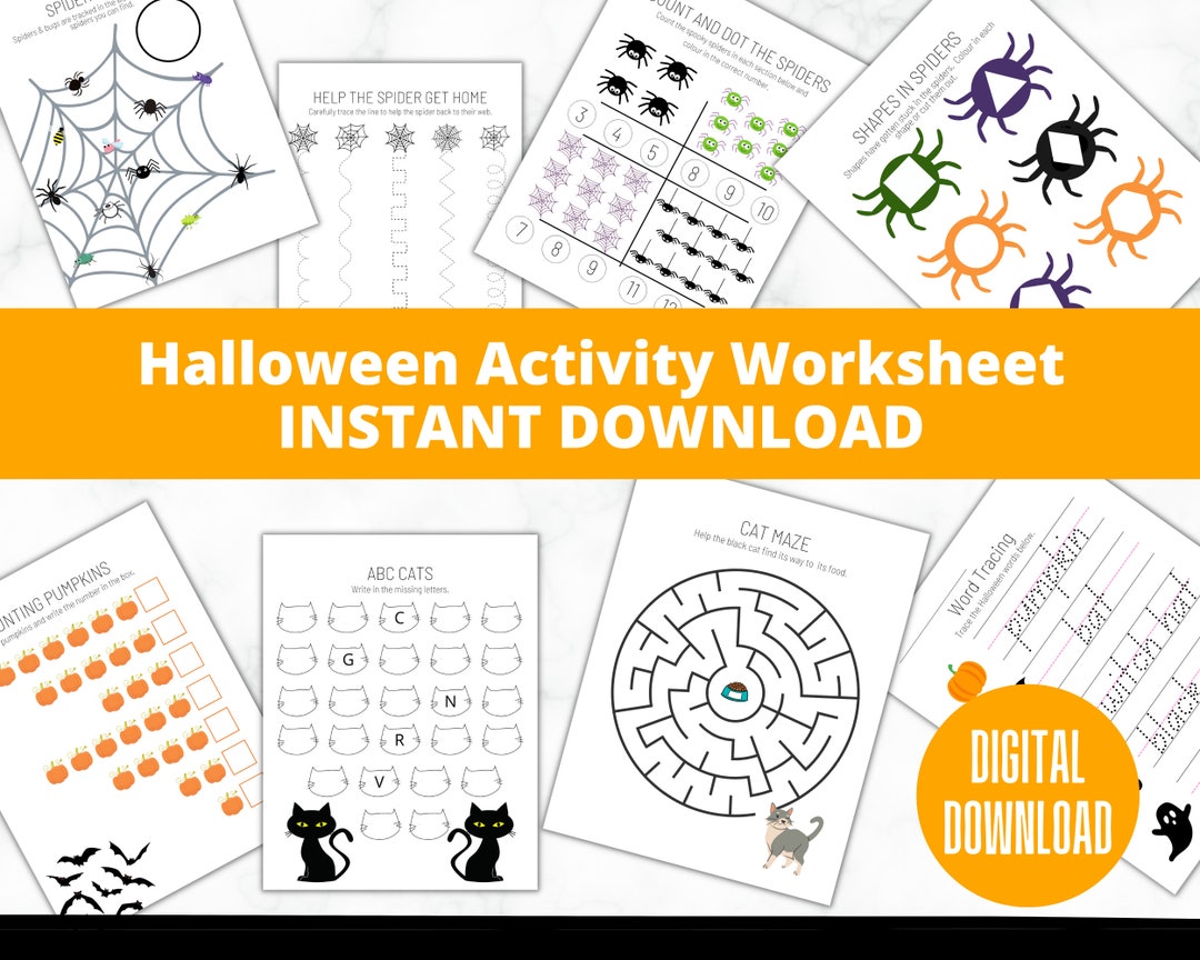 Halloween Activity Worksheets | Halloween Worksheets for Kids ...