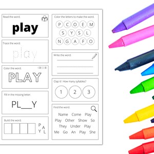 100 Printable Sight Words | Kindergarten Worksheets | Practice Spelling ...