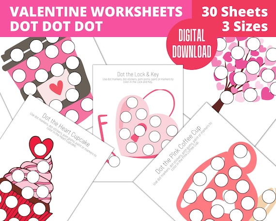 Hojas De Trabajo Del Día De San Valentín Para Niños En Edad Preescolar