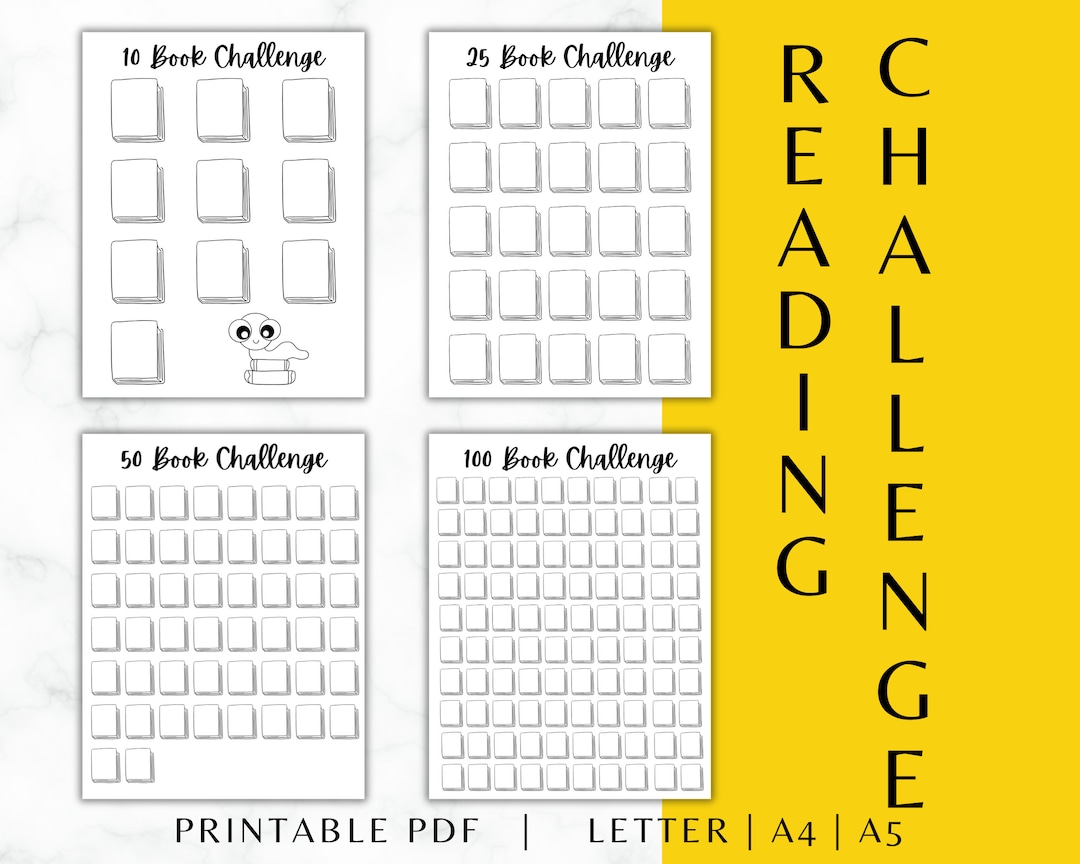 Book Reading Challenge Reading Challenge Reading Tracker Book Challenge ...