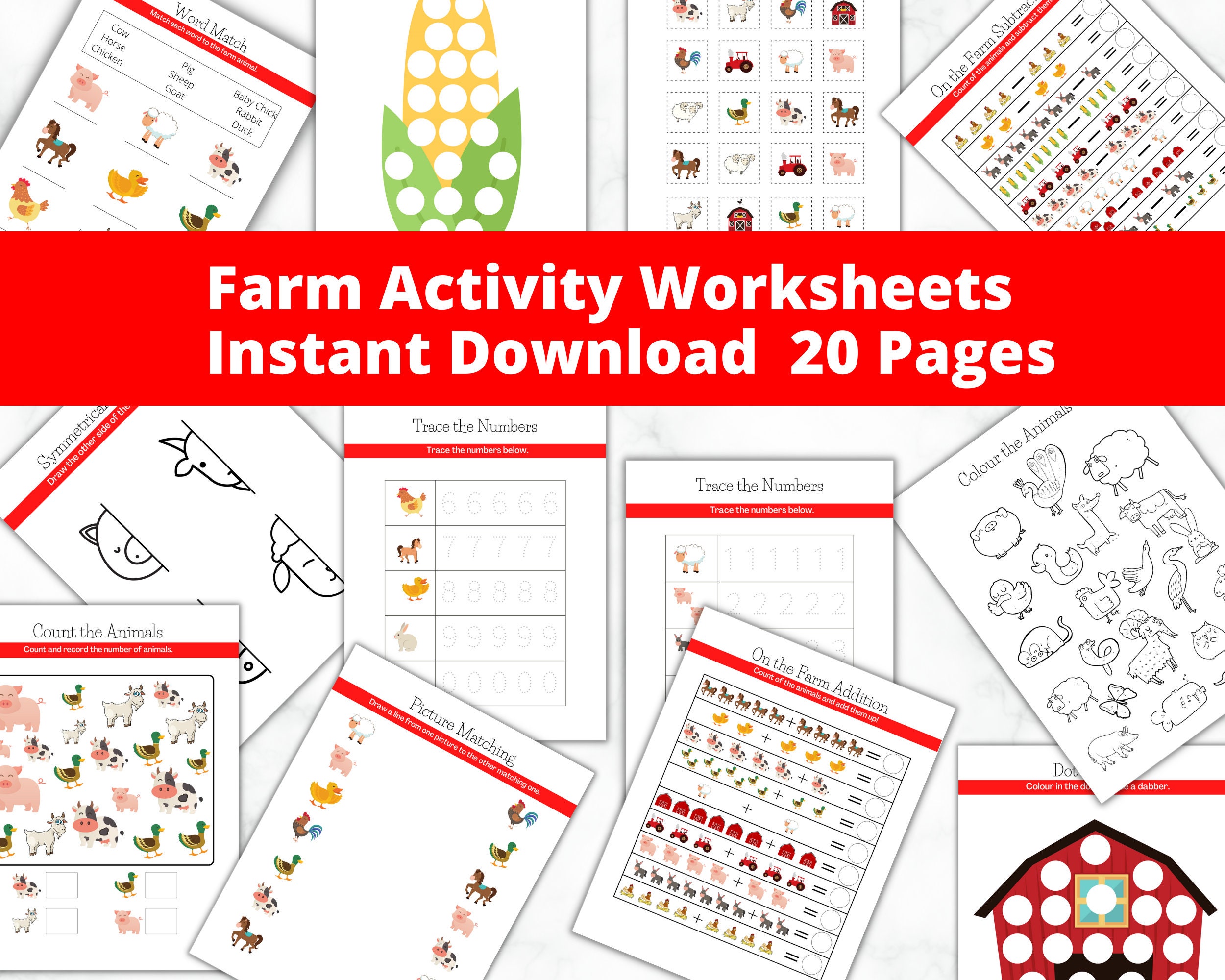 Farm Activity Pages | Activity Worksheets | Printable Worksheets for ...