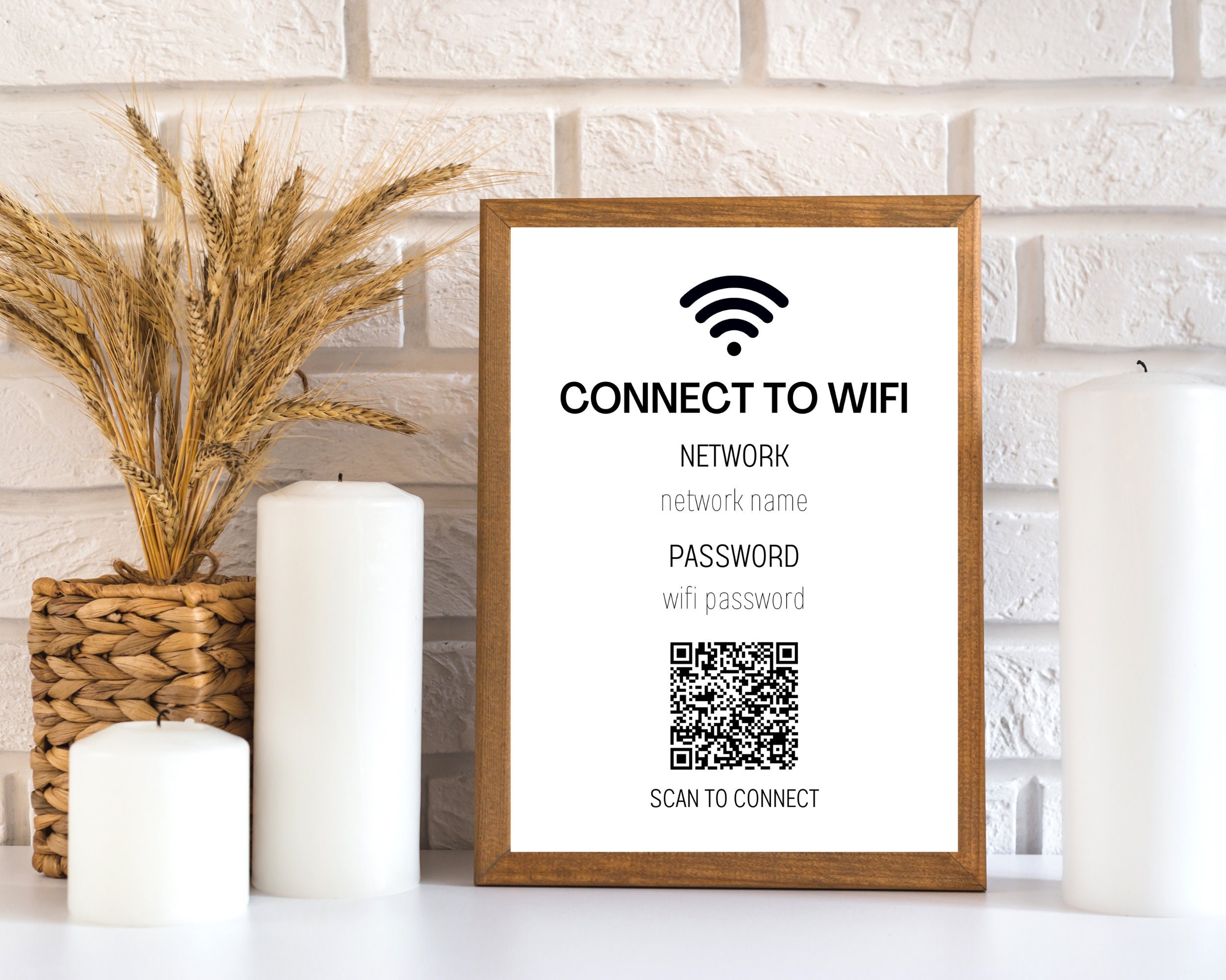 Custom Wifi Password Editable Template | Wifi Password | Airbnb Welcome ...