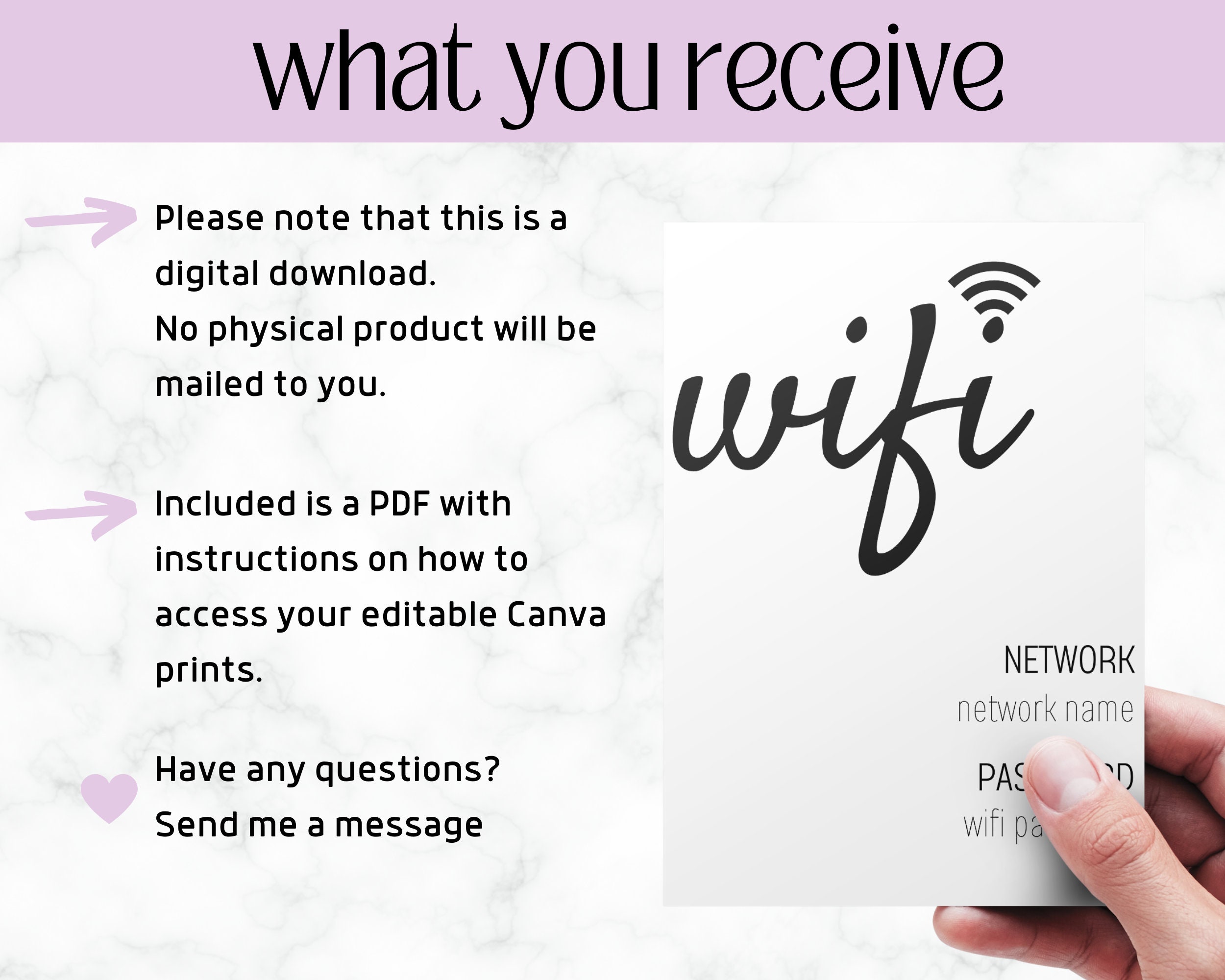 Wifi Password Sign Editable Wifi Sign Edit in Canva Edit & Print Airbnb ...