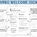 VRBO Welcome Sign | Editable Printable Sign | Minimalist Design ...