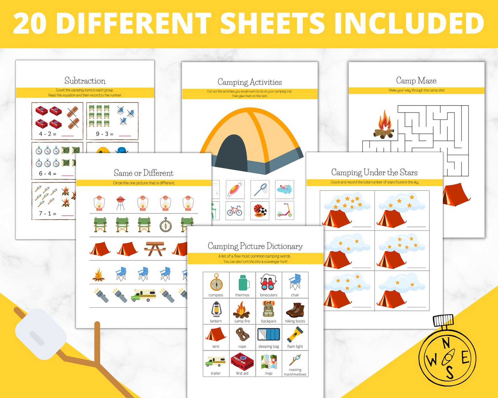 Camping Worksheets | Printable Camping Worksheets | Kindergarten ...