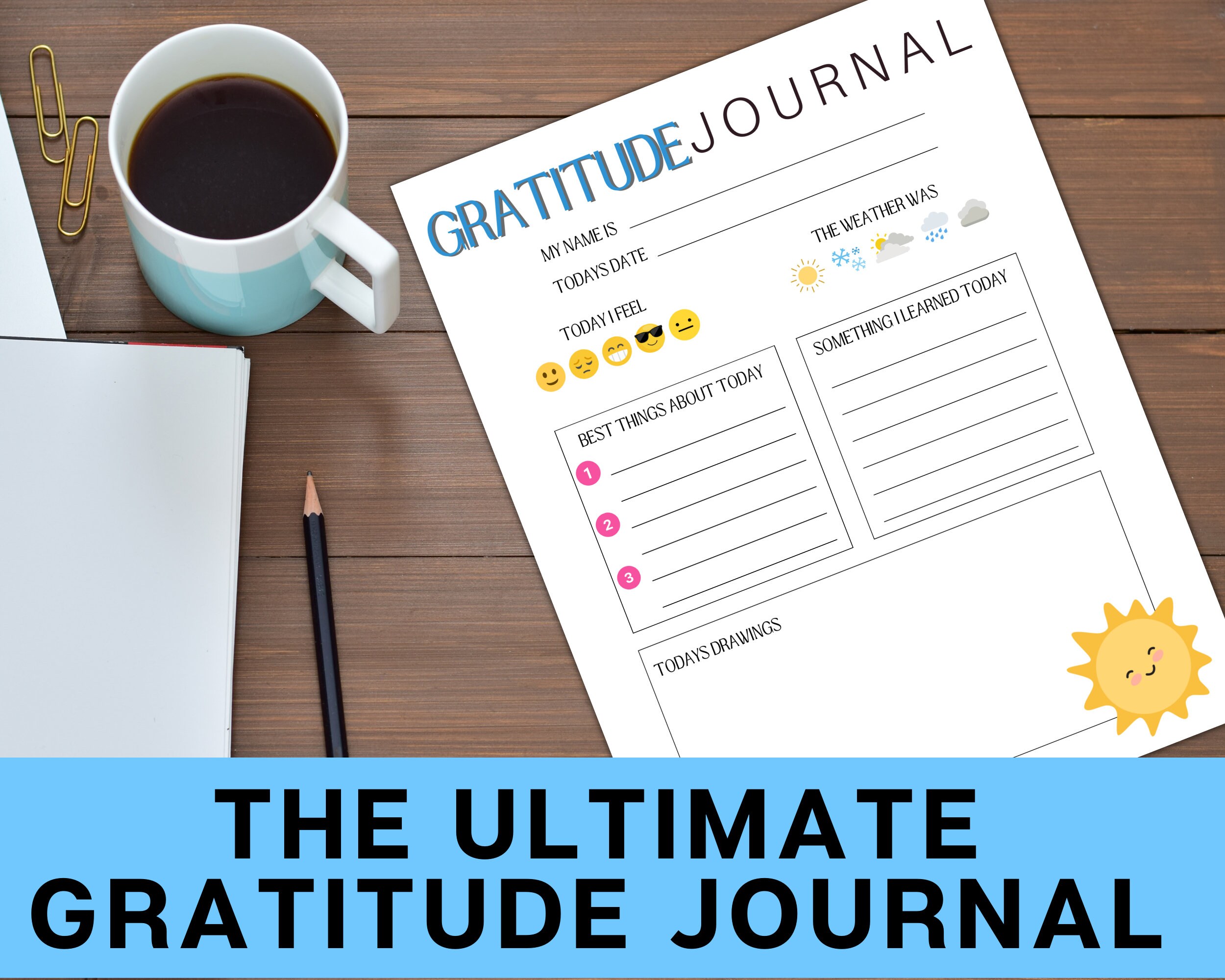Gratitude Journal Printable BUNDLE | Mindfulness Log | Gratitude ...