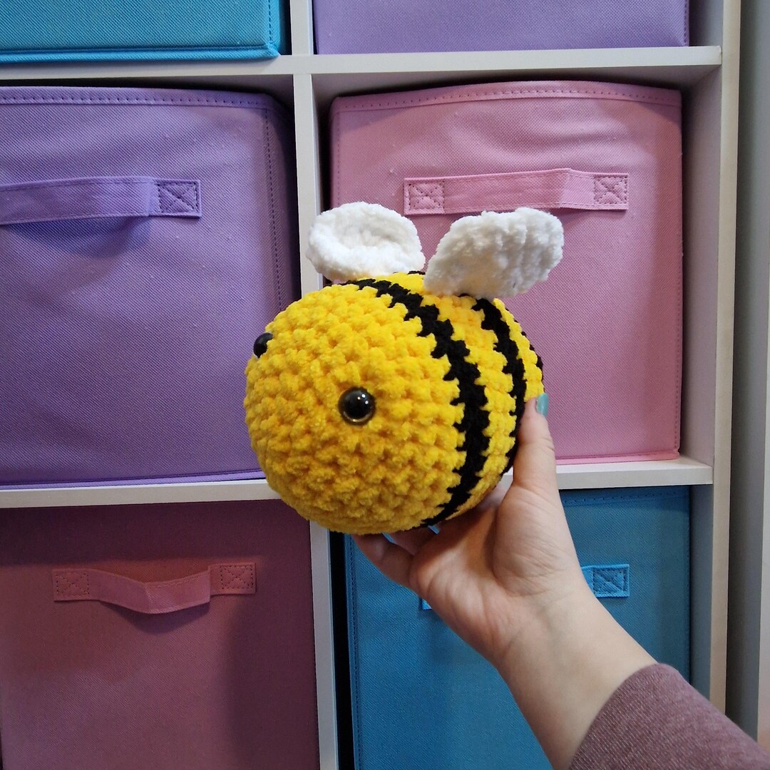 Large Yellow and Black Bumble Bee Made With Plushie Super Soft Yarn and ...