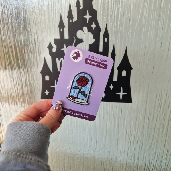 Beauty and the Beast Rose Patch - Etsy