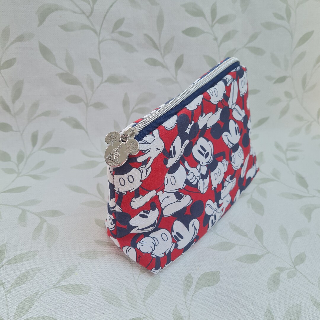Mickey Mouse Triangle Shaped Cosmetic Bag Pouch With Ears Rainbow ...
