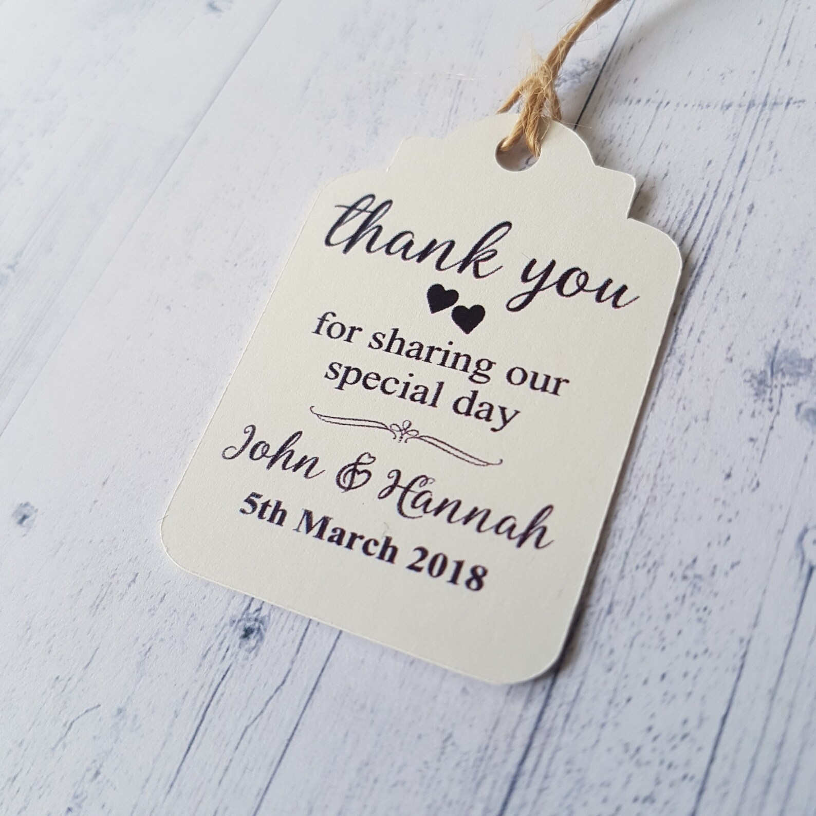 Thank You for Sharing Our Special Day With Us Tag - Etsy UK