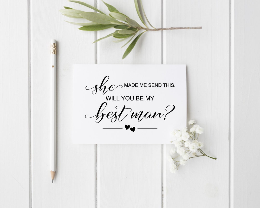 Will You Be My Best Man Invite Card Will You Be My Groomsman - Etsy UK