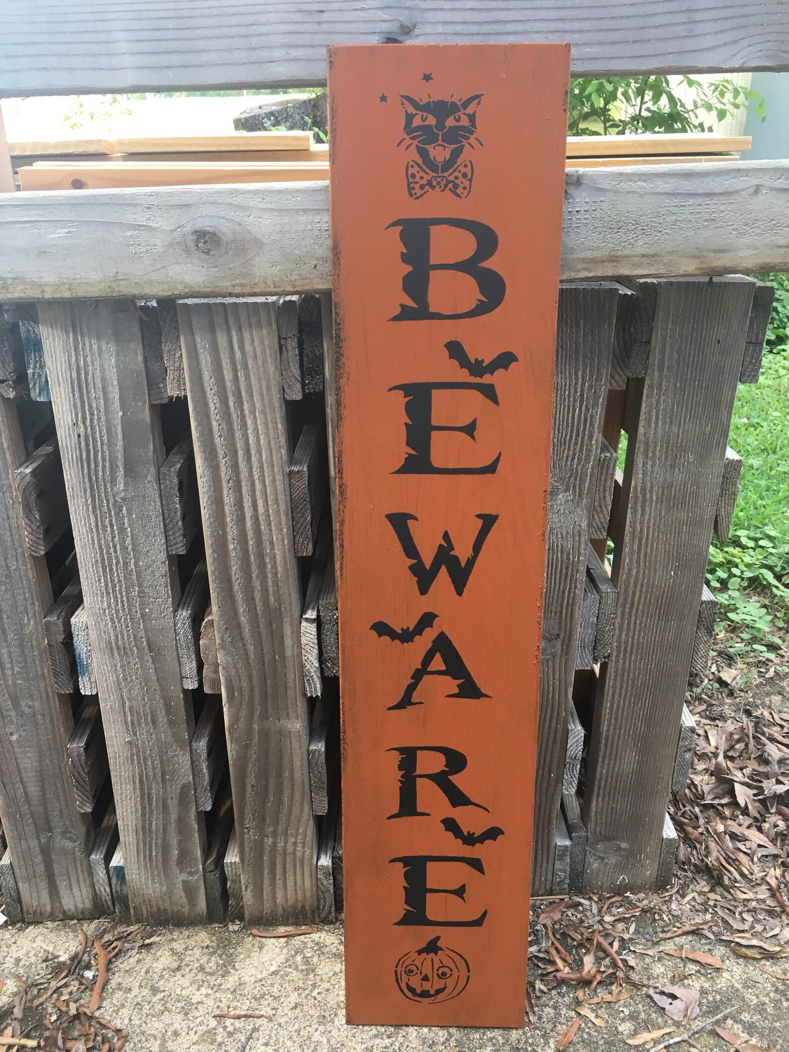 Beware Halloween Sign Halloween Sign Porch Sign Halloween - Etsy
