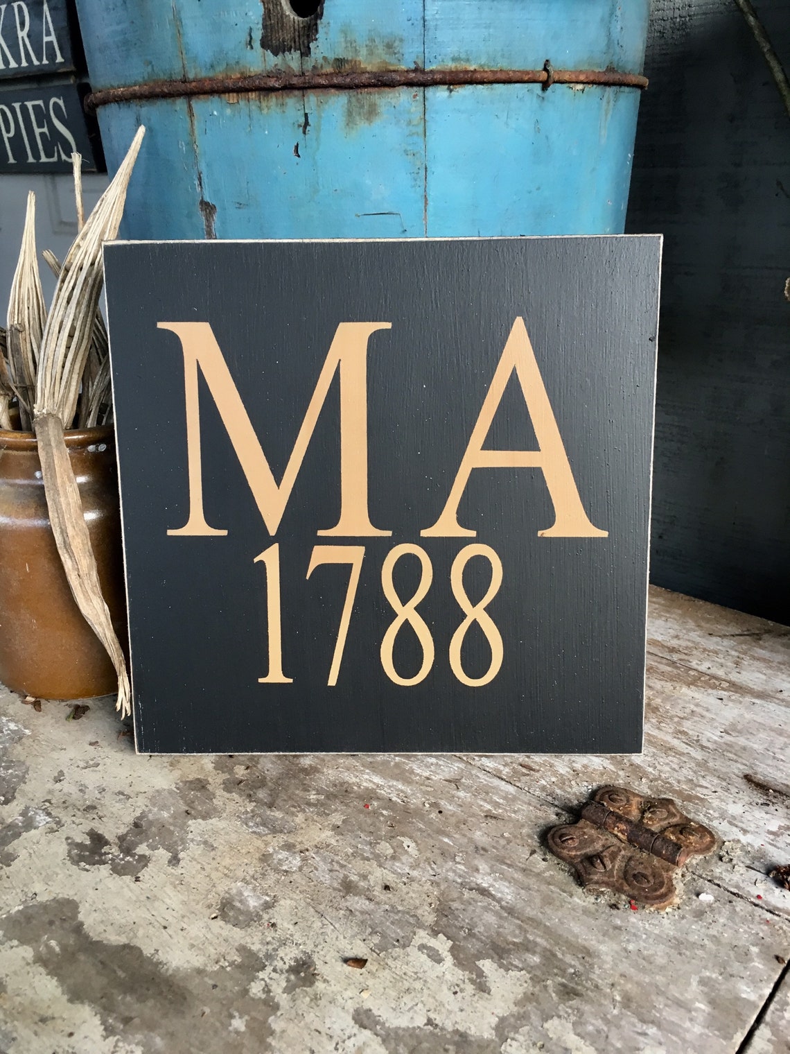 State Sign State Joined Union Colonial Decor Early American - Etsy