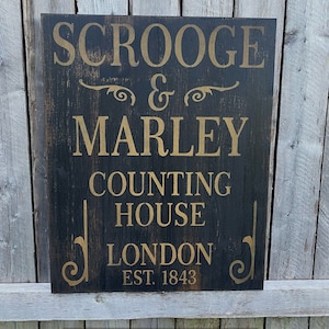 Scrooge and Marley Sign - Etsy