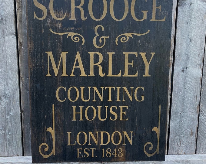 Scrooge and Marley Sign - Etsy