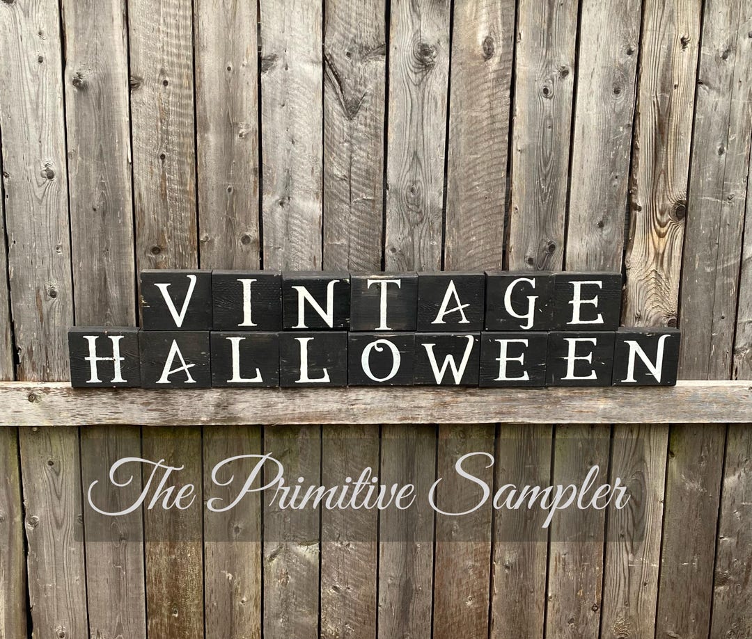 Vintage Halloween Blocks - Etsy