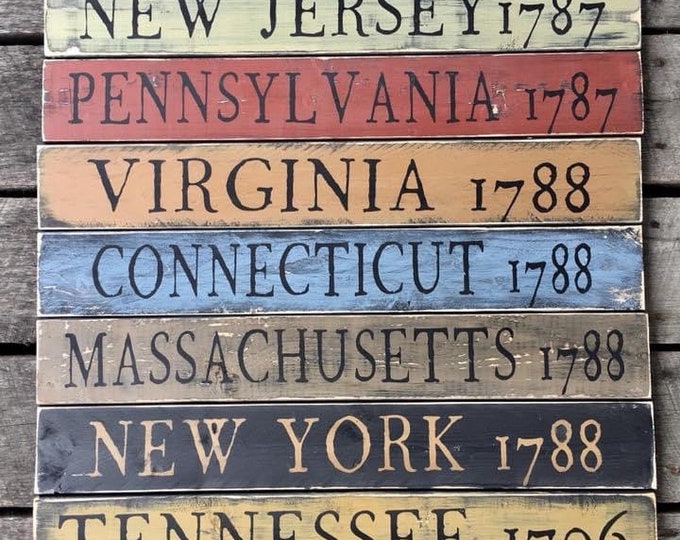 State Joined Union, State Signs, Colonial Decor, Early American Decor ...