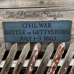 Civil War Battle Signs, Battle of Gettysburg Sign, - Etsy
