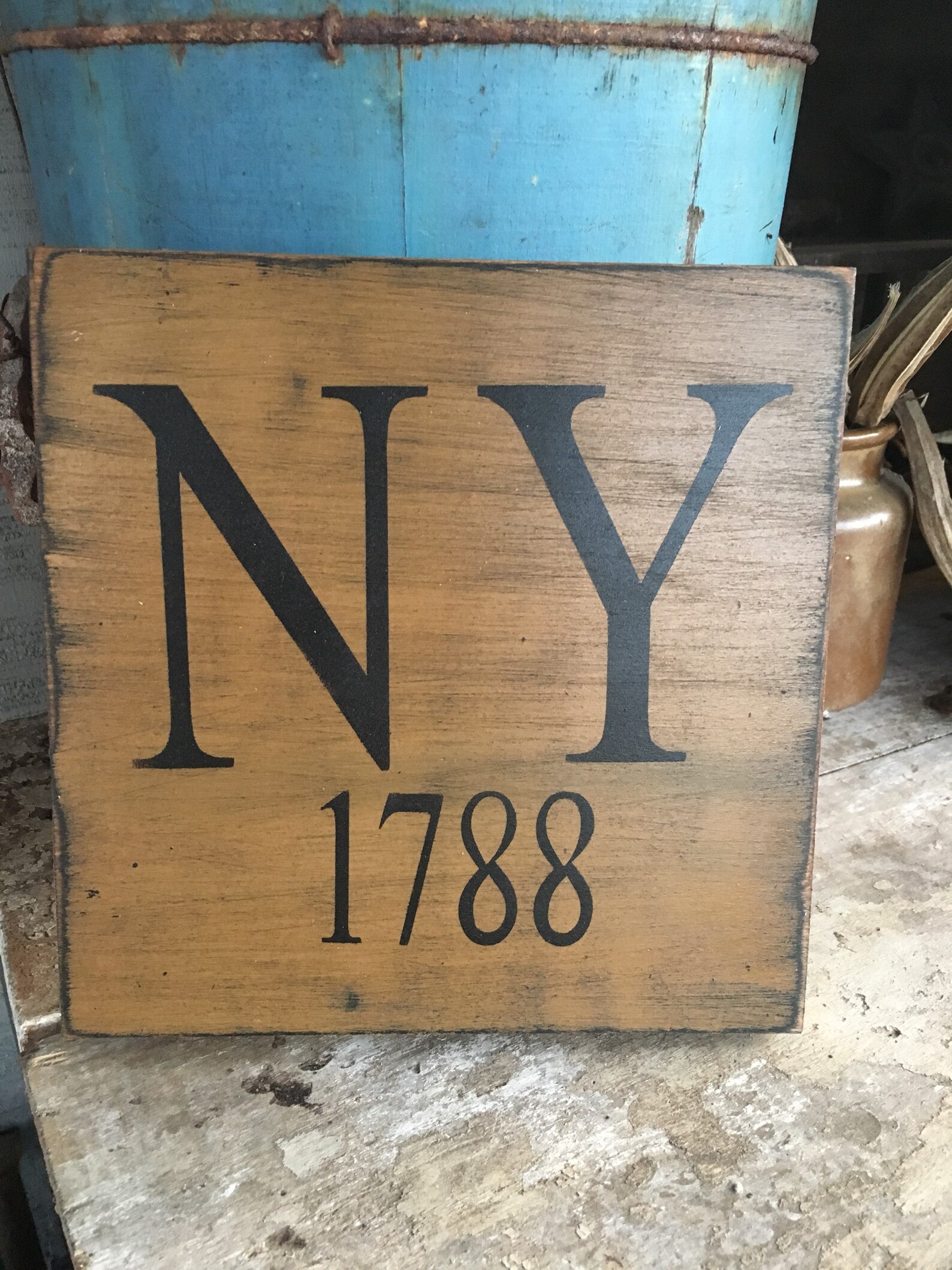 State Sign State Joined Union Colonial Decor Early American - Etsy