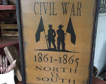 Civil War Sign, Civil War, North and South, War Between the States - Etsy