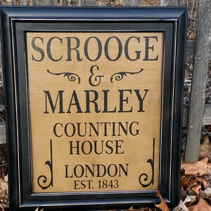 Scrooge and Marley Sign (unframed) - Etsy
